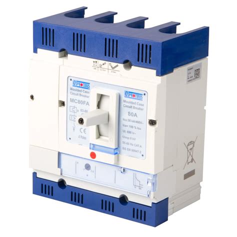 80a Four Pole 36ka Moulded Case Circuit Breaker Proteus Switchgear