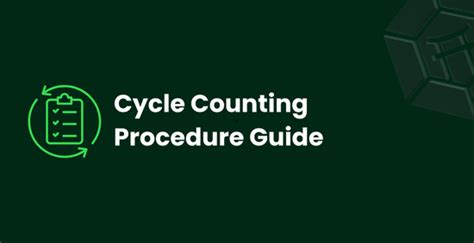 Cycle Counting Procedure Guide Editable Template