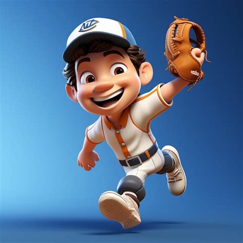 Premium AI Image D Rendering Of Baseball Player In Action