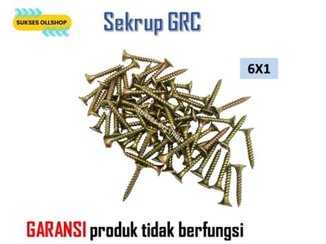 100pcs Sekrup Grc Kuning 6x1 Inch Per 100pcs Sekrup Calciboard Sekrup