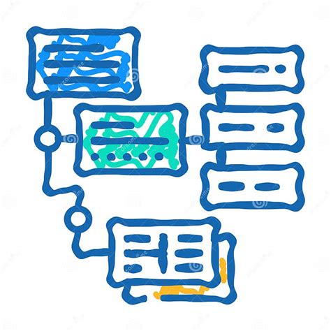 Uml Diagrams Analyst Icon Doodle Illustration Stock Vector
