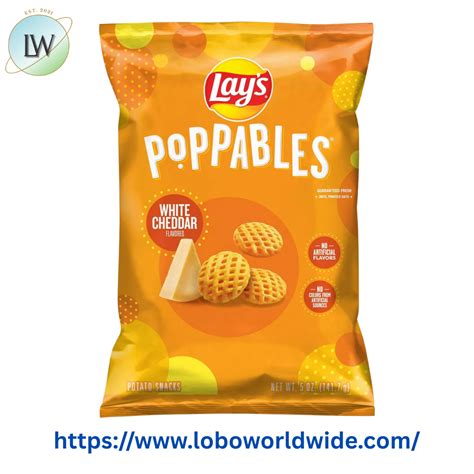 Lays Poppables White Cheddar Flavored Potato Snack Chips 5 Oz Bag Lobo Worldwide Inc