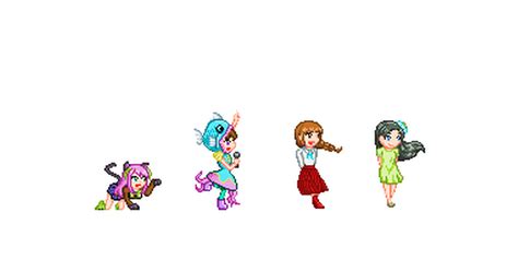 ドット絵 ドット絵 おそ松ヒロイン 影依（シャドール）・ヒラメキのイラスト Pixiv