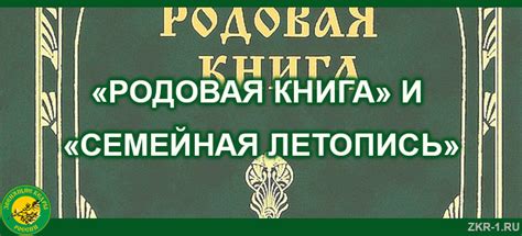 "РОДОВАЯ КНИГА" И "СЕМЕЙНАЯ ЛЕТОПИСЬ" - Звенящие кедры России: новости ...