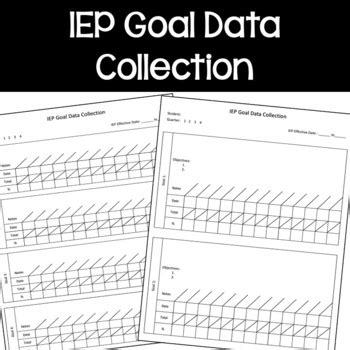 IEP Goals And Objectives Data Collection IEP Goal Tracking Editable