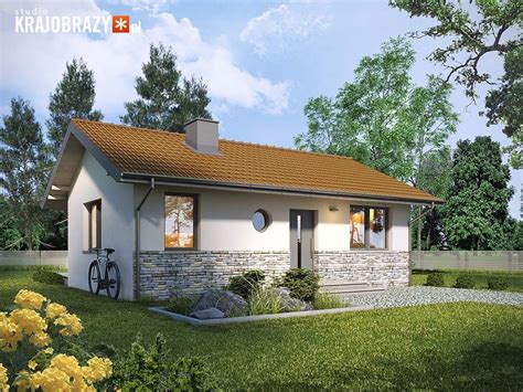 JEŻÓWKA projekt małego domku parterowego do 70m2 powierzchni zabudowy