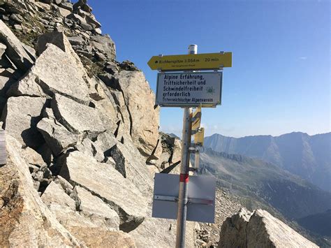 Richterspitze 3052 m Normalweg über Klettersteig von Plauener Hütte
