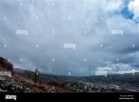 Epic Looking Snow Cloud Travelling Through Wharfedale And Heading For