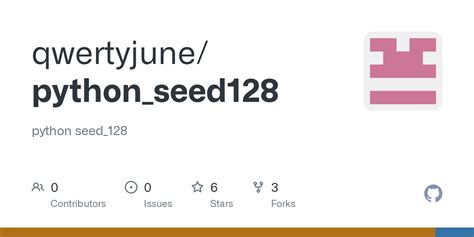 GitHub Qwertyjune Python Seed Python Seed