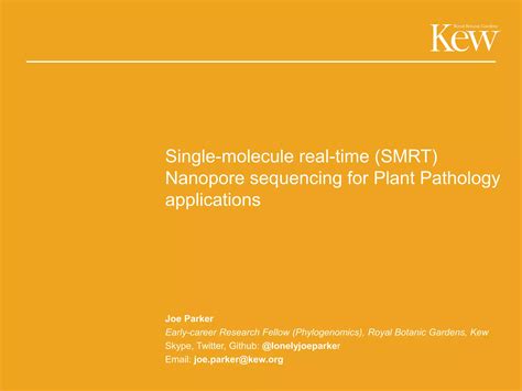 Single Molecule Real Time Smrt Nanopore Sequencing For Plant Pathology Applications Pptx