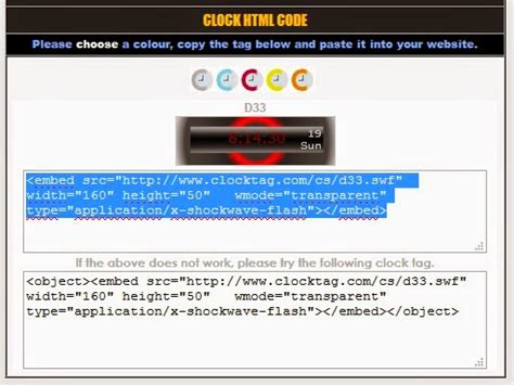 Cara Memasang Kode Script HTML Widget Jam Digital Keren Di Blogger