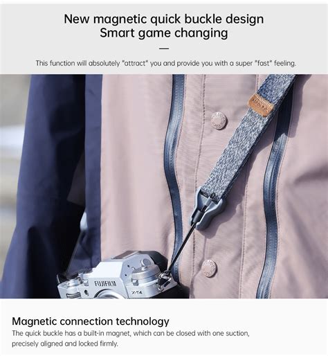 Falcam Maglink Quick Magnetic Buckle Shoulder Strap Lite Grey