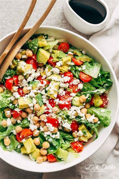 Balsamic Chickpea Avocado Feta Salad