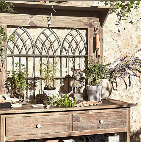 Table de rempotage Ophélie Bois de pin marron vieilli Étagères à