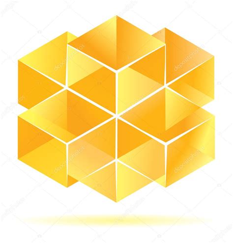 Yellow Cube Design — Stock Vector © Jakegfx 2298285