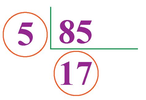 Factors Of 85 Cuemath
