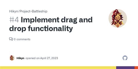 Implement Drag And Drop Functionality Issue Hikyn Project Battleship GitHub