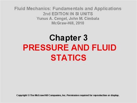 Fluid Mechanics Fundamentals And Applications Nd EDITION