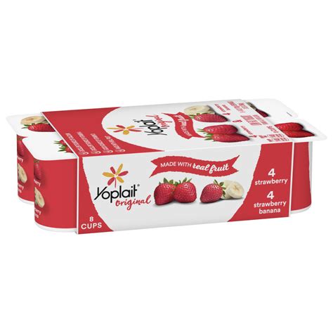 Yoplait Light Fat Free Strawberry Banana Yogurt Nutritional Information