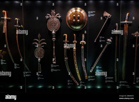 Istanbul Turkey September 21 2019 Ancient Turkish Weapons In The