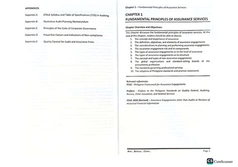 Chapter 1 Fundamental Principles Of Assurance Services BS Accountancy