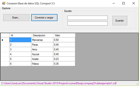Conectar Datagridview Con Base De Datos Sql Compact 35