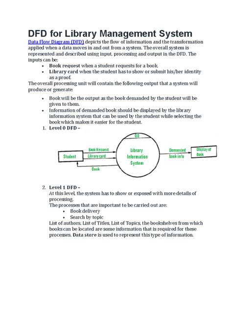 Data Flow Diagram Notes And Examples Dfd For Library Management