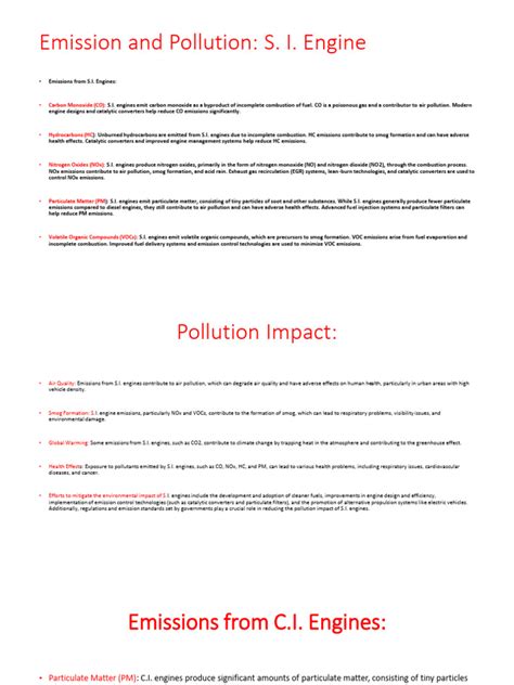 Emission And Pollution Pdf Air Pollution N Ox