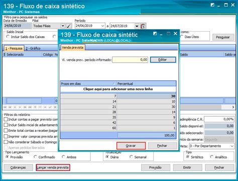 WINT Como fazer a rotina 139 buscar a previsão venda da rotina 3305