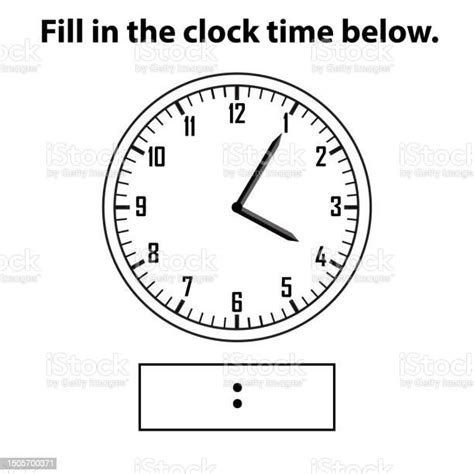 Analog Clock What Is The Time Write The Learning Clock And Math