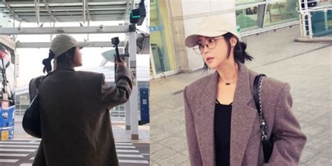 솔비 15kg 감량 후 깡마른 뒤태 극세사 다리 돋보인 하의실종 오버핏 재킷 출국룩 뷰티는 내운명
