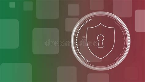 Digital Shield On Abstract Technology Backgroundcyber Security And