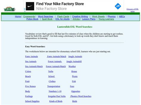 Boggles World Esl Word Searches Activity For 3rd 8th Grade Lesson