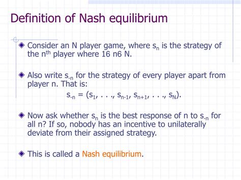 Ppt Lecture 4b Nash Equilibrium Powerpoint Presentation Free Download Id459557