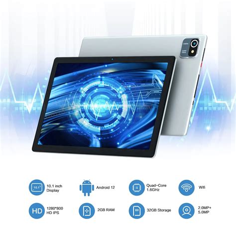 Tablet 101 Inch Android 12 Tablets 2gb Ram 64gb Rom 5000mah Battery Quad Core Ips Hd Touch