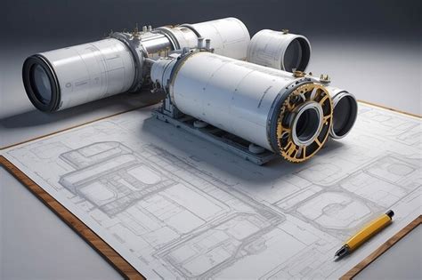 Engineering Schematic Illustration Mockup Premium Ai Generated Image