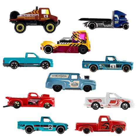 Hot Wheels Trucks 10 Pack Of Toy Trucks Mattel