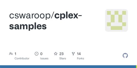 Github Cswaroopcplex Samples