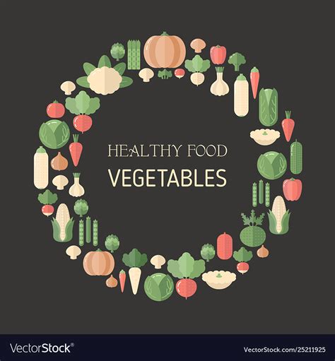 Fresh Organic Vegetable Royalty Free Vector Image
