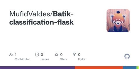GitHub MufidValdes Batik Classification Flask