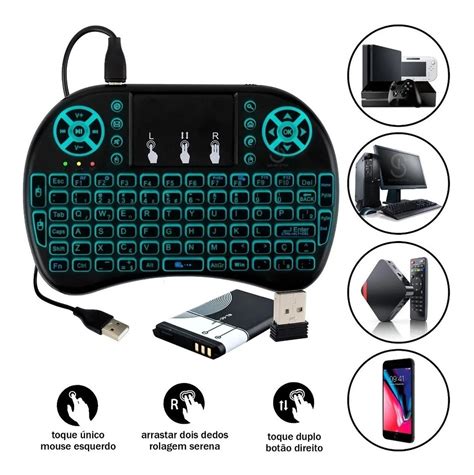 Mini Teclado Controle Remoto Sem Fio Para Tv E Tv Box Nfe Parcelamento Sem Juros
