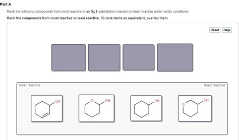 Solved Part A Rank The Following Compounds From Most