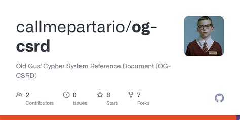 Github Callmepartario Og Csrd Old Gus Cypher System Reference Document Og Csrd