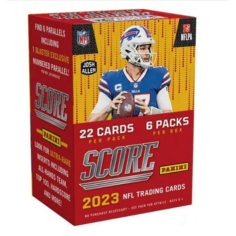 2023 Panini Score Nfl Football Blaster Box 6 Packs Per Box22 Cards