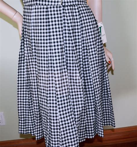 Vintage 50s Gingham Checked Rockabilly Vlv Pin Up Bombshell Etsy