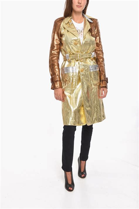 Dsquared2 Python Skin Trench With Back Vent Women Glamood Outlet