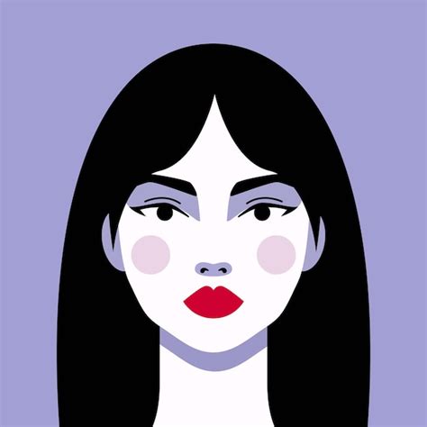 Premium Vector Minimalist Woman Portrait Flat Design Style Trendy