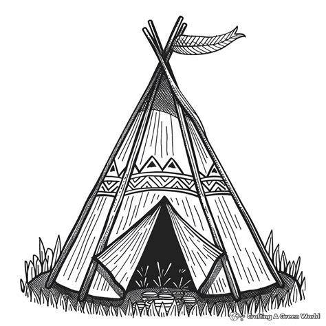 Tepee Coloring Pages Free And Printable