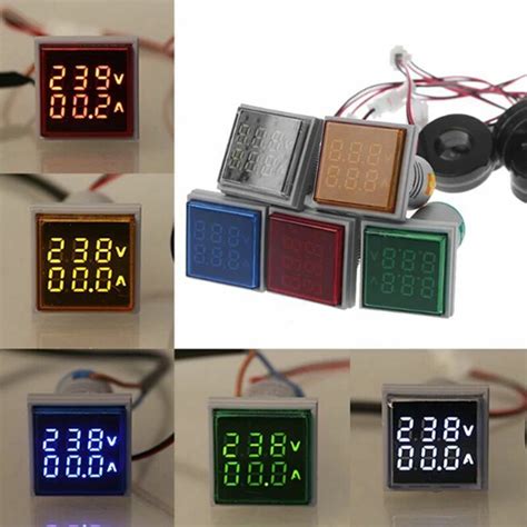 DIGITAL LED DUAL Display Voltmeter Ammeter Voltage Gauge Meter AC 60 500V 0 1 YB 12 72
