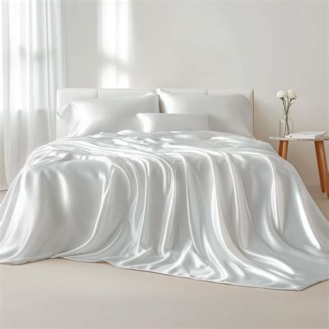 Bedsure Satin Sheets Full Sheet Set 4 Pcs Full Bed Sheets Similar